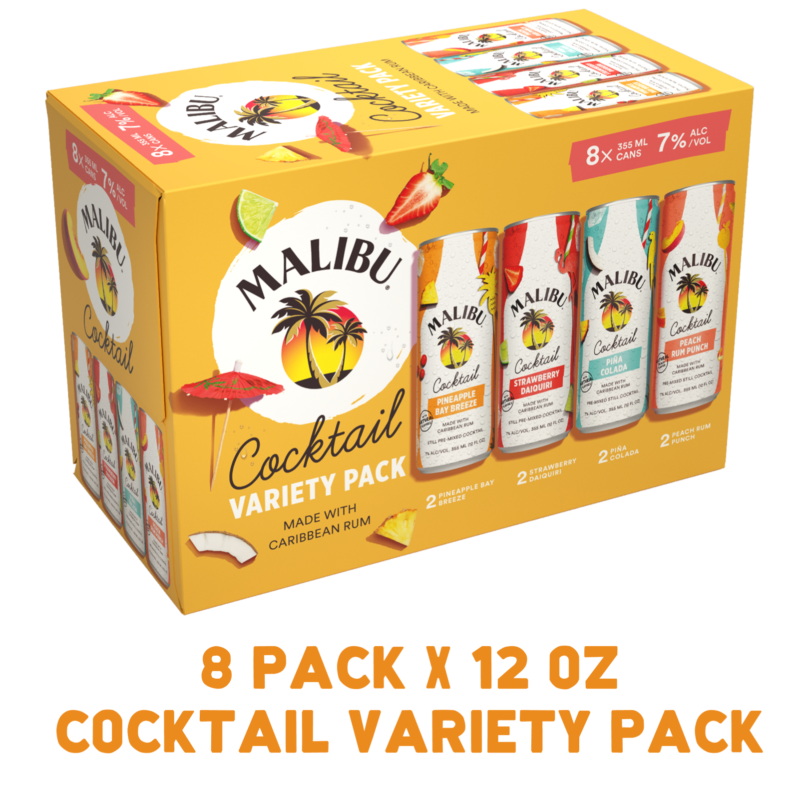 Malibu Cocktails Variety Pack (8pk X 12oz) Cans | Royal Smoke and Spirits